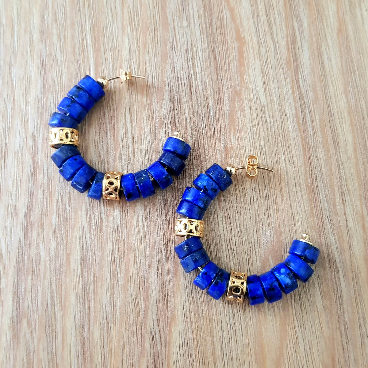 Créoles Alba Lapis Lazuli – c-cedille